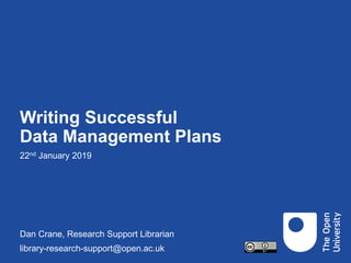 Writing successful Data Management Plans | PPT