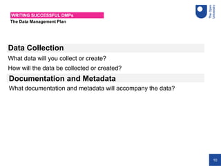 Writing successful Data Management Plans | PPT