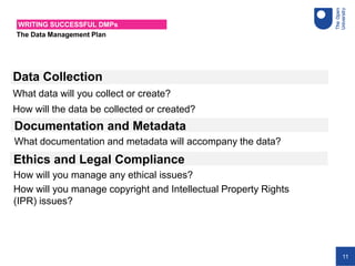 Writing successful Data Management Plans | PPT