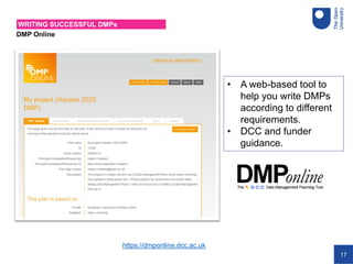 Writing successful Data Management Plans | PPT