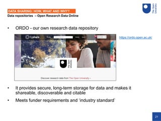 Data sharing: How, what and why? | PDF
