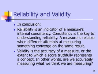 Slides--Reliability and Validity.ppt