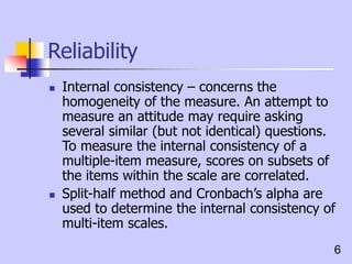 Slides--Reliability and Validity.ppt
