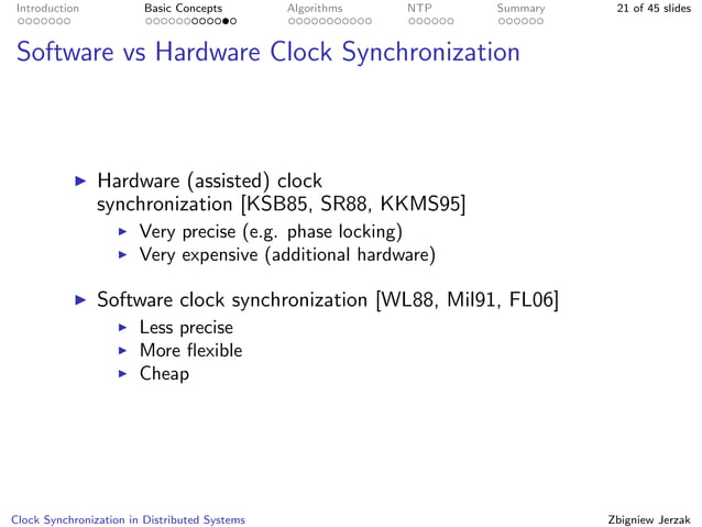 Clock Synchronization In Distributed Systems Pdf Computer Software