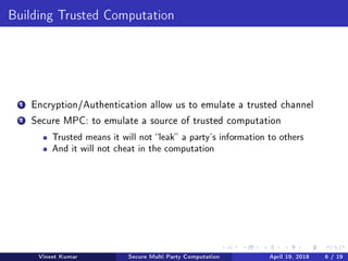 Introduction to Multi Party Computation | PDF