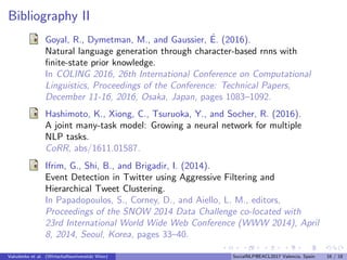 Character-based Neural Embeddings for Tweet Clustering | PDF