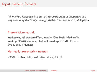 Pandoc: a universal document converter | PPT
