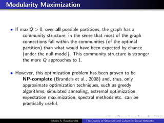 The Duality of Structure and Culture in Social Networks: A Formal ...