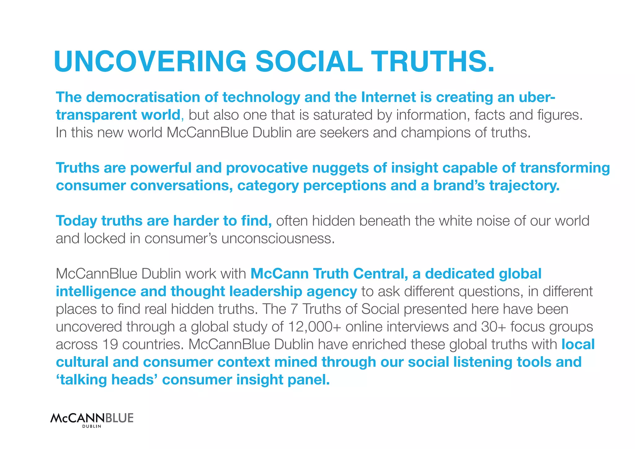 McCannBlue 7 Social Truths | PPT