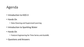 H2O-3 and Sparkling Water Workshop | PPT