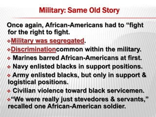 African-American History ~ World War Two | PPTX