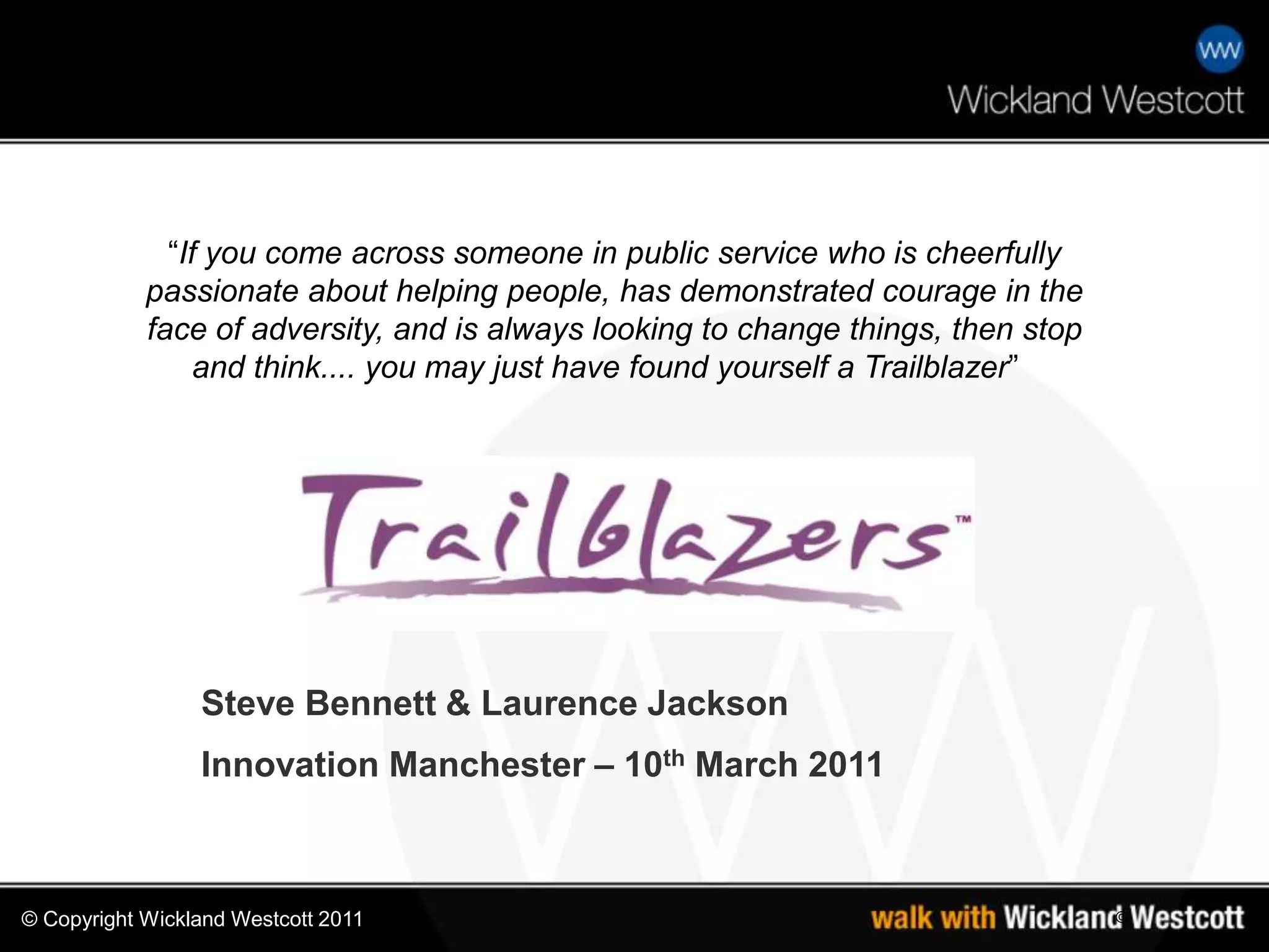 Trailblazer Inspiring Innovation | PPTX