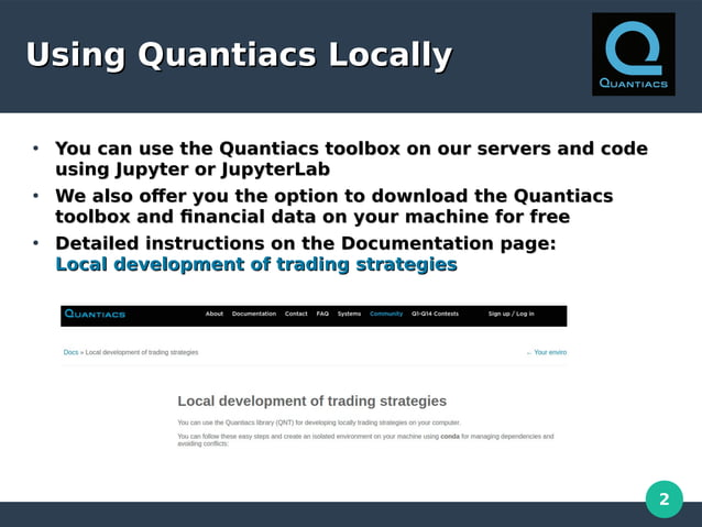 Using Quantiacs on Your Machine | PPT