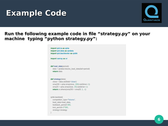 Using Quantiacs on Your Machine | PPT
