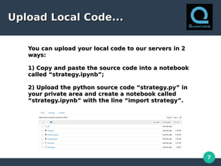 Using Quantiacs on Your Machine | PPT