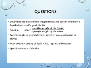 mass density, weight density and specific volume .pptx