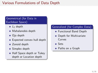 Generalized Notions of Data Depth | PDF | Databases | Computer Software and Applications