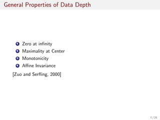 Generalized Notions of Data Depth | PPT
