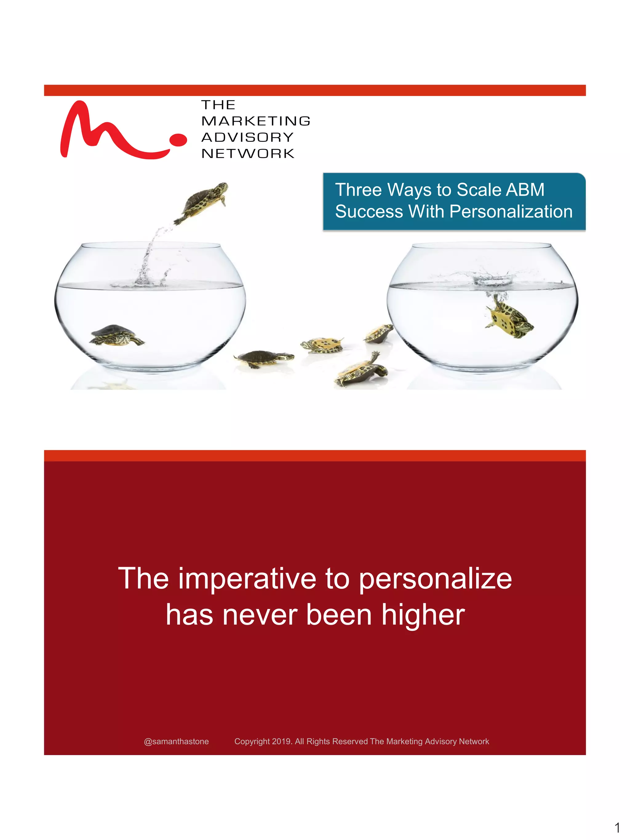 [Webinar] Three Ways to Scale ABM Success with Personalization | PDF