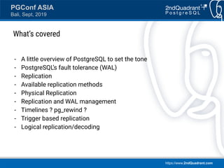 PGConf.ASIA 2019 Bali - Fault Tolerance in PostgreSQL - Muhammad Haroon | PPT