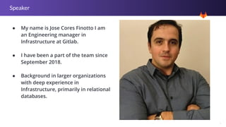 PGConf.ASIA 2019 Bali - Patroni on GitLab.com - Jose Cores Finnoto | PDF