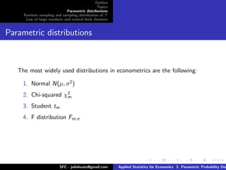 Applied Statistics - Parametric Distributions | PDF