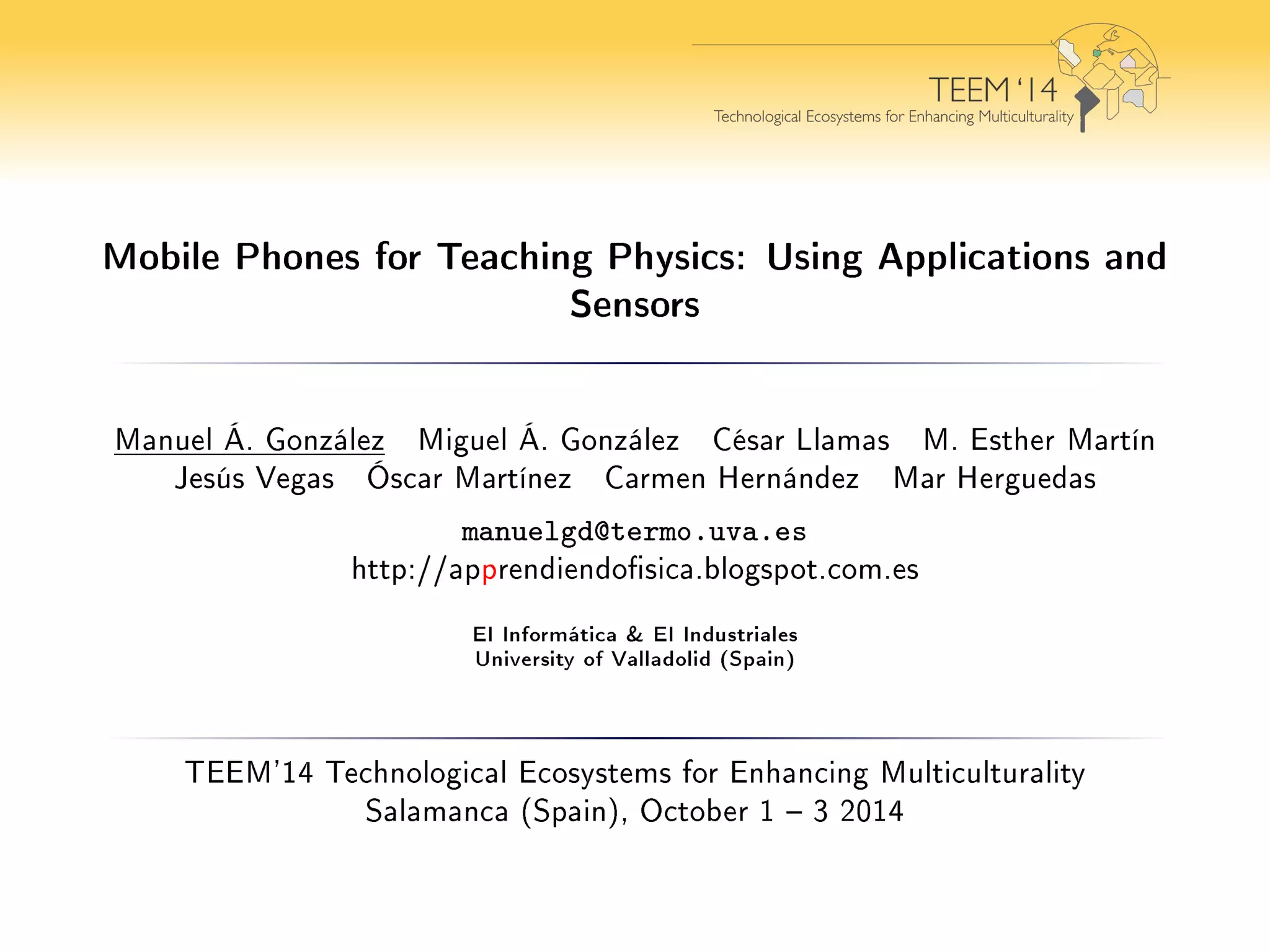 Mobile Phones for Teaching Physics: Using Applications and Sensors | PDF