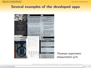 Mobile Phones for Teaching Physics: Using Applications and Sensors | PDF