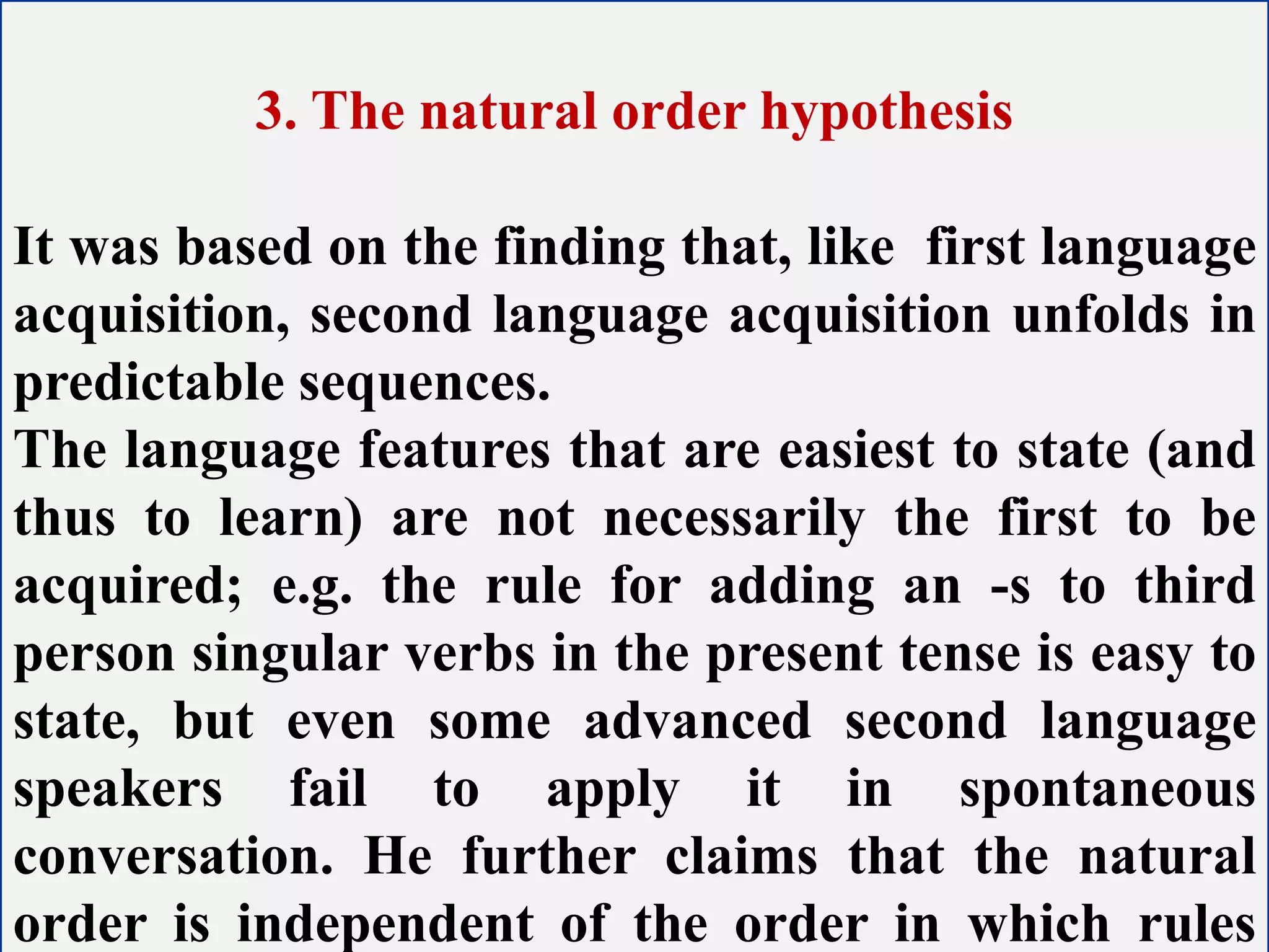 Monitor Model of Second Language Acquisition | PPTX