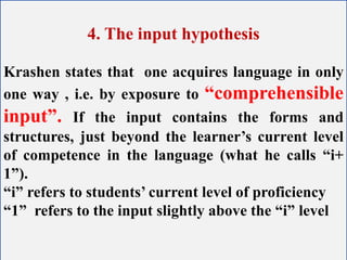 Monitor Model of Second Language Acquisition | PPTX