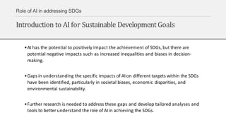 AI for Sustainable Development Goals (SDGs) | PPTX