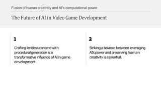 Machine Learning & AI in Video Game Development | PPTX