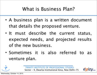 Entrepreneurship Development- Business Plan Preparation for New ...
