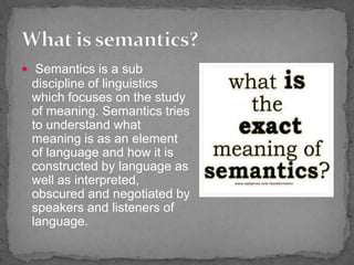 different contexts of semantics | PPT