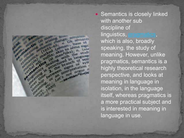 different contexts of semantics | PPT