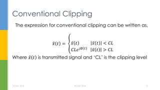 Joint SLM and Modified Clipping Technique for PAPR Reduction | PDF