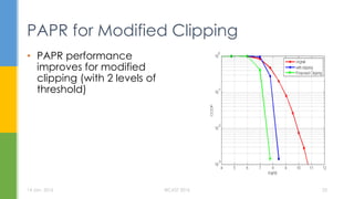 Joint SLM and Modified Clipping Technique for PAPR Reduction | PDF