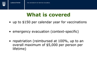 AMS/GSS Plan Details | PPT | Travel Insurance | Insurance