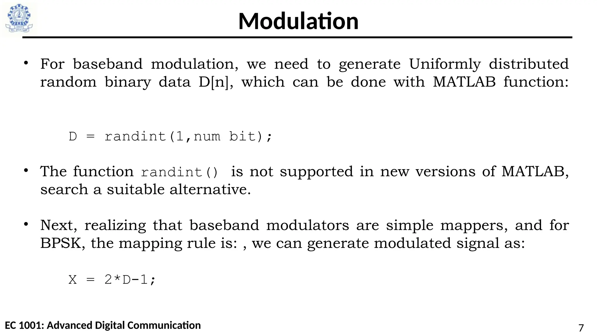 Slides_BER_bpsk with matlab code and explaination.pptx