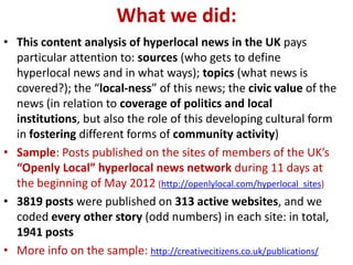 Value of Hyperlocal News, by Dr Andy Williams | PPT