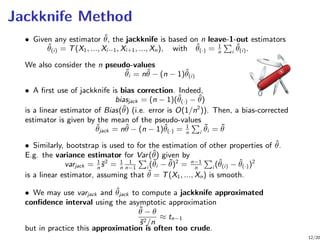 Confidence Intervals––Exact Intervals, Jackknife, and Bootstrap | PPT