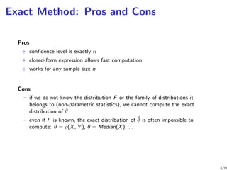 Confidence Intervals––Exact Intervals, Jackknife, and Bootstrap | PDF
