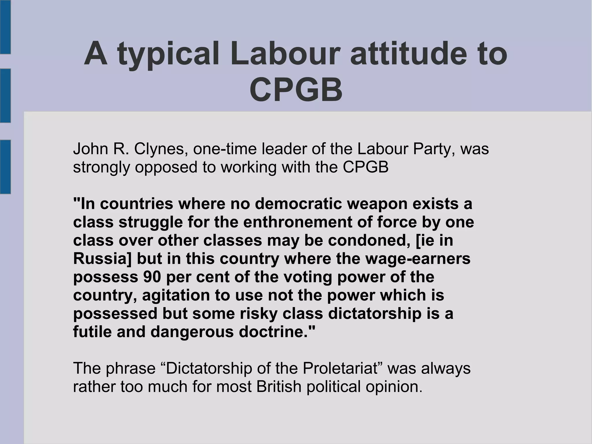 Rise and fall of the British Communist Party | PPT