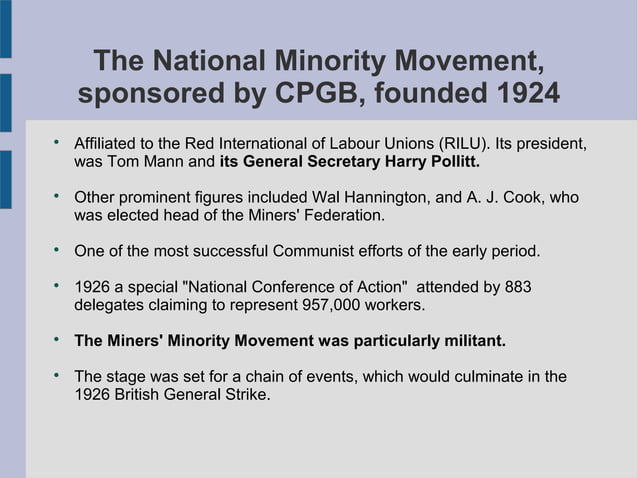 Rise and fall of the British Communist Party | PPT