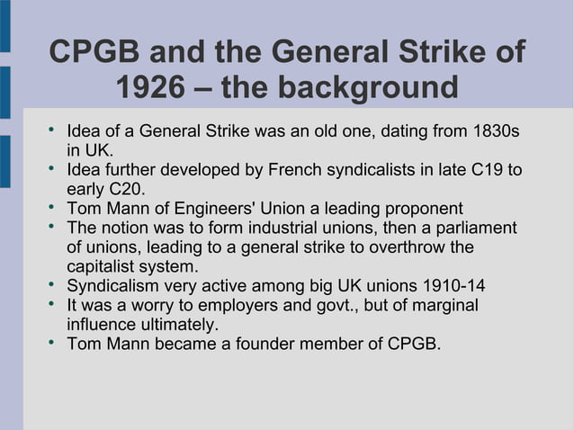 Rise and fall of the British Communist Party | PPT