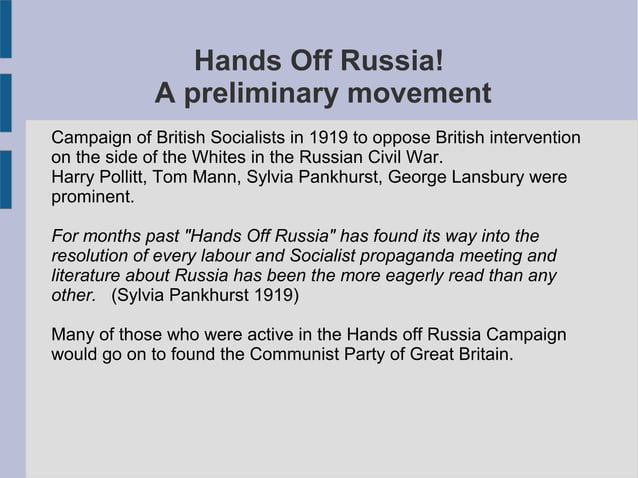 Rise and fall of the British Communist Party | PPT