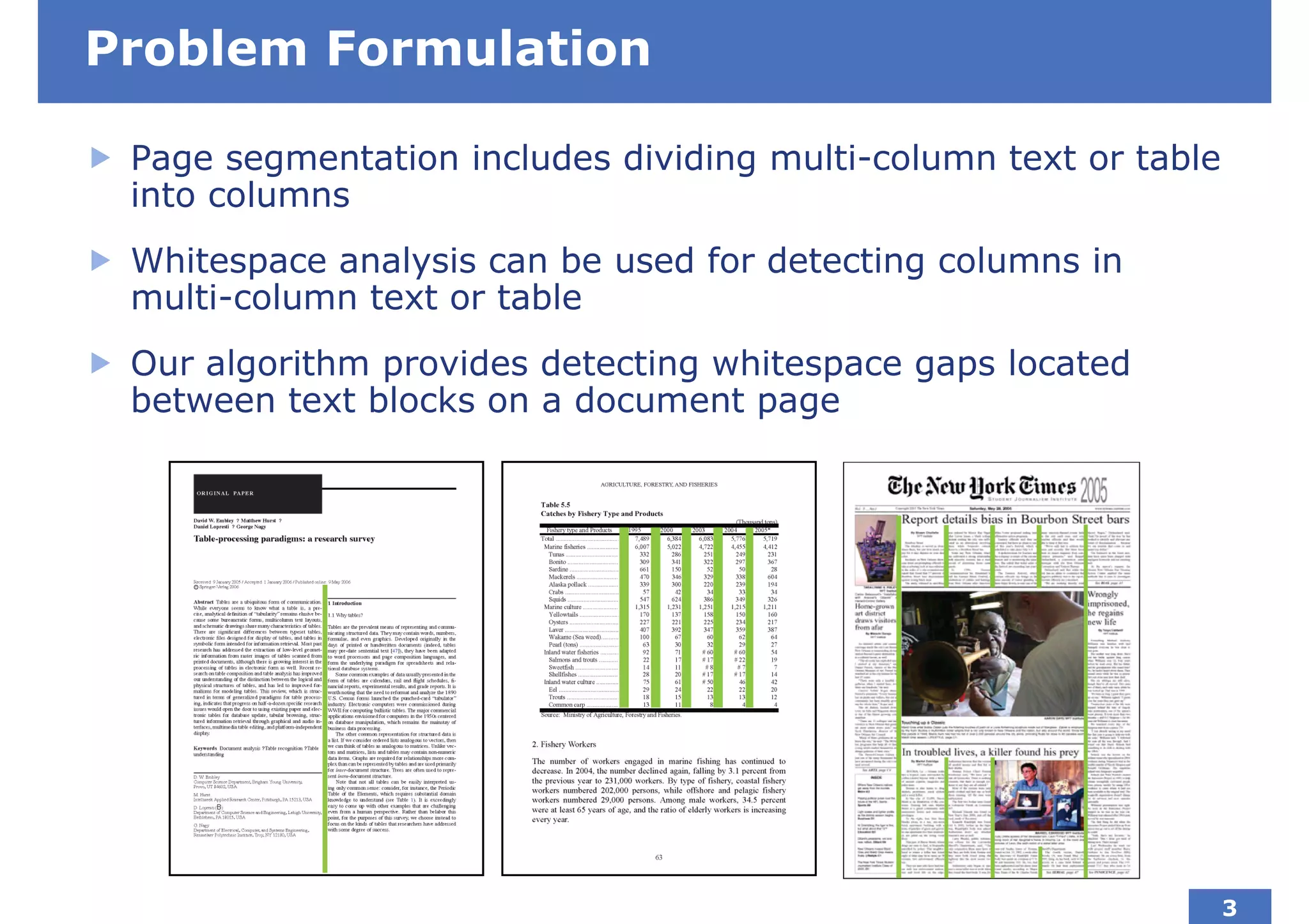 A simple algorithm for page segmentation | PPT