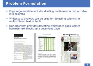 A simple algorithm for page segmentation | PPT