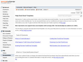 Slidescustomizinghelpdeskanduserportal spiceworks | PPT