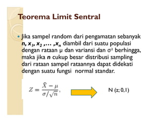 DISTRIBUSI SAMPLING & TEOREMA NILAI TENGAH | PDF